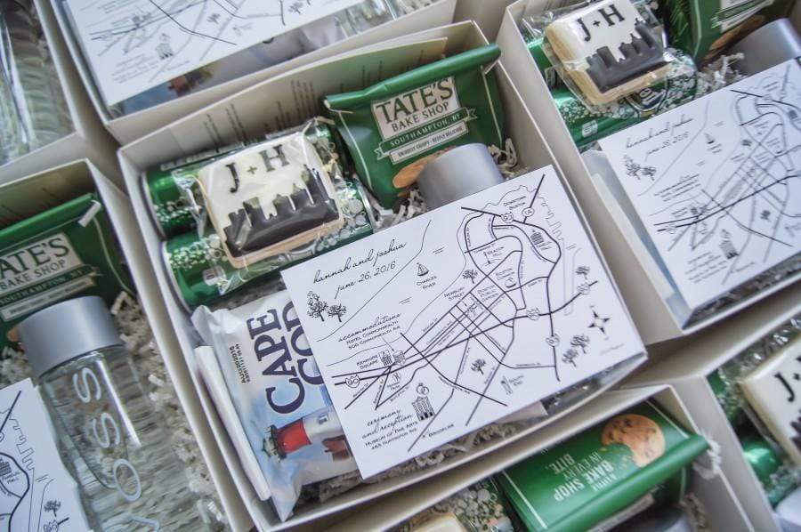 Custom Welcome Gifts for Modern Wedding in Boston